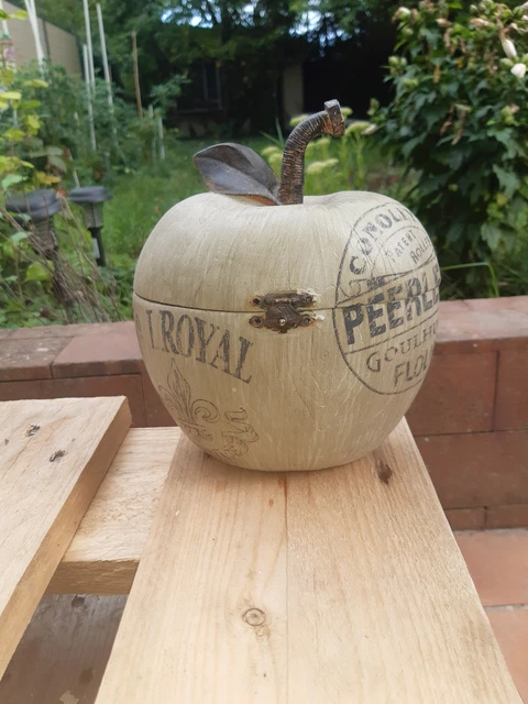 RARE VINTAGE APPLE Shaped Box – Peerless Flour Royal – Rustic Wooden ...