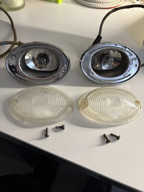 FORD CORTINA Mk1 Genuine Ford Pre-Aeroflow Front Pair Side Lights £200. ...