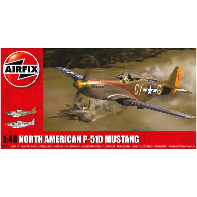 AIRFIX P 51D Mustang North American Fighter Aircraft Model Kit A05131 Scale 1:48 £32.09 ...