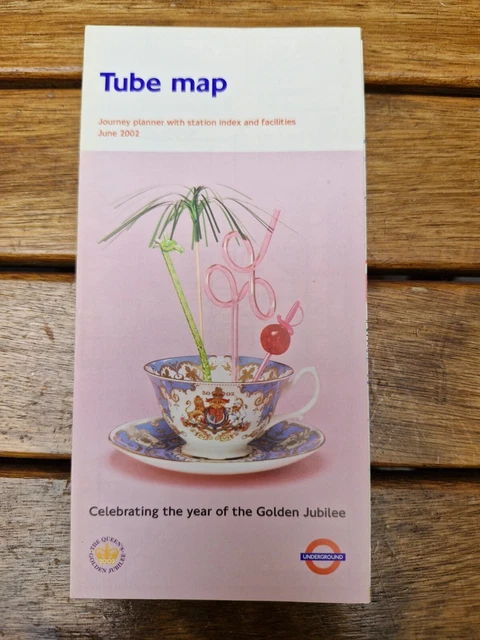 LONDON UNDERGROUND TUBE Map Journey Planner June 2002 - Golden Jubilee ...
