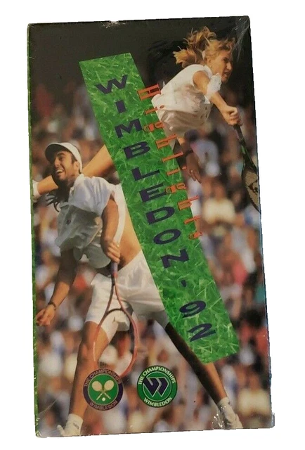 WIMBLEDON 92 HIGHLIGHTS VHS Video Tape UK Tennis Andre Agassi Steffi ...