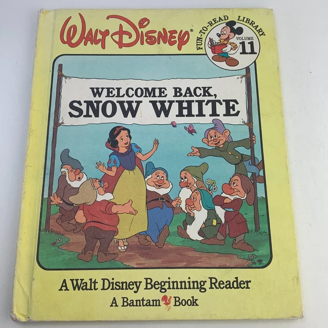 WELCOME BACK SNOW White Book Walt Disney Bantam 1986 vtg Seven Dwarfs ...