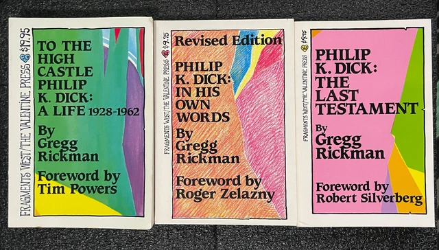 PHILIP K DICK Gregg Rickman set 3v fantascienza VALIGIA esegesi biografia Ubik vntg WOW EUR 218 ...