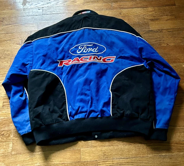 VINTAGE FORD RACING Champions Apparel Nascar Bomber Jacket Mens XL Full ...