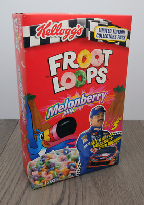 VINTAGE KELLOGG'S FROOT Loops Cereal 15/16 oz Mini Full Box Factory ...