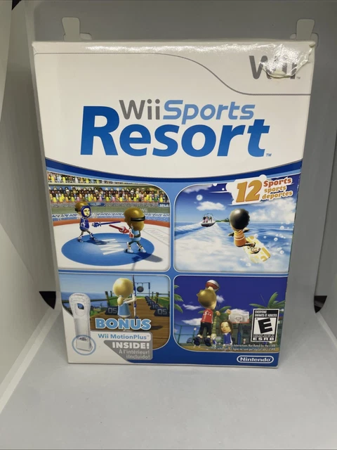 WII SPORTS RESORT Nintendo Wii Bundle with Motion Plus Adapter & Jacket ...