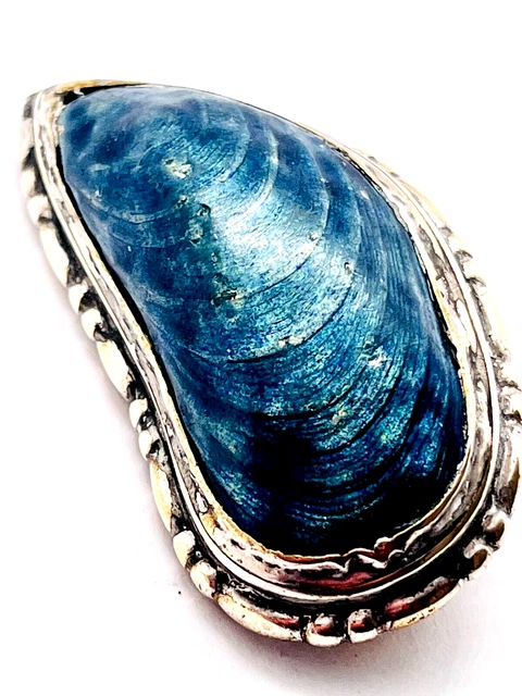 RARE ANTIQUE EARLY Victorian Mussel-shaped Brass & Enamel Novelty ...