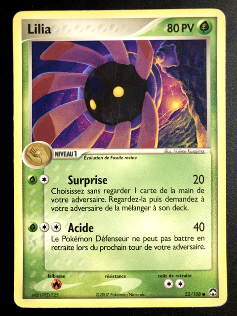 CARTE POKÉMON LILIA 52/108 EX Gardiens du Pouvoir Bloc EX Version ...