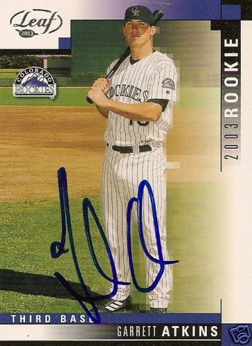 BALTIMORE ORIOLES GARRETT ATKINS Signed Leaf Card EUR 3,59 - PicClick FR