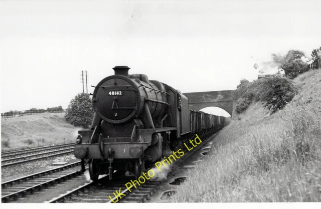 RAILWAY PHOTO EX LMS 2-8-0 8F 48142 freight train unknown location ...