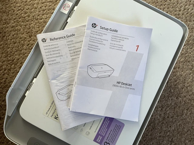 HP DESKJET 2800E Wireless All-in-One Printer - No ink, all setup guides ...