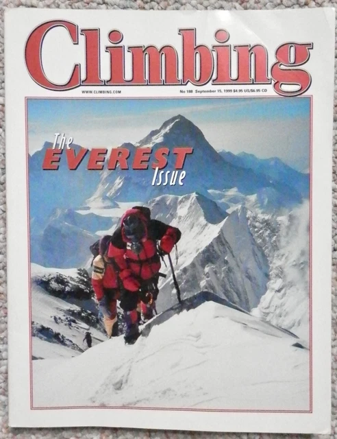 CLIMBING MAGAZINE, THE Everest Issue, n. 188, 15 settembre 1999 EUR 14,55 - PicClick IT