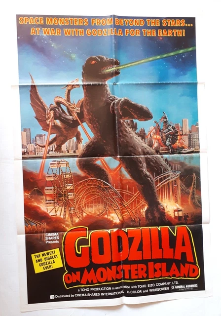 GODZILLA ON MONSTER ISLAND ORIGINAL POSTER US ONE-SHEET 27x41" 1972 vs ...
