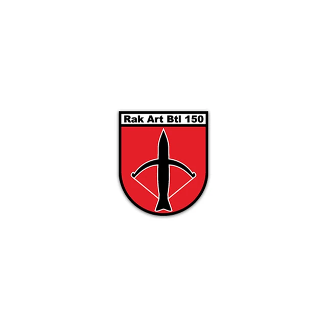AUFKLEBER/STICKER RAKARTBTL 150 Raketen Artillerie Erste Korps BW 5x7cm ...