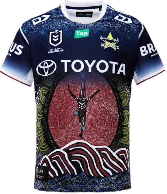 NORTH QUEENSLAND COWBOYS 2023 NRL Mens Indigenous Jersey Sizes S-7XL ...