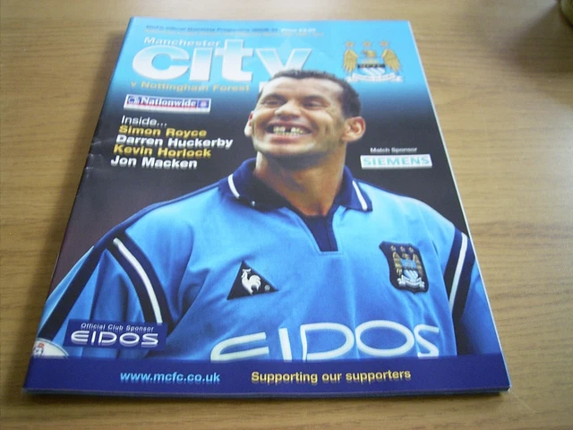 MANCHESTER CITY V Nottingham Forest FL Div 1 2001-02 £1.68 - PicClick UK