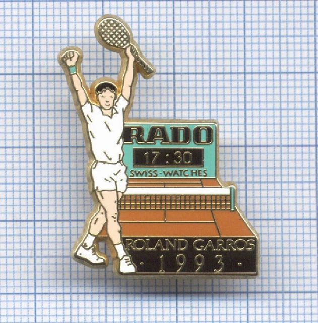 PIN'S ARTHUS BERTRAND PARIS tennis Roland GARROS 1993 sponsor montres RADO WATCH EUR 17,90 ...