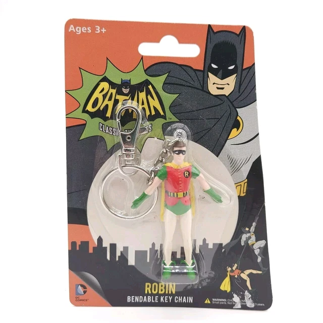BATMAN ROBIN CLASSIC TV Series Bendable Poseable Keychain DC Comics ...