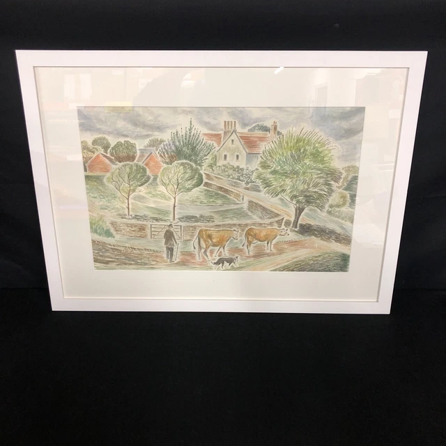ROGER ISAAC ORIGINAL Watercolour Painting Lyford Manor Framed Artwork ...
