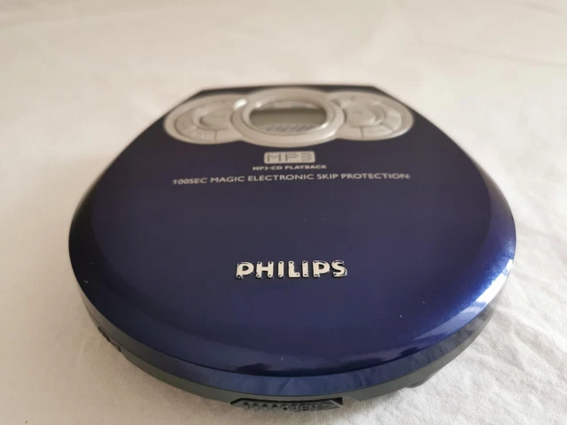 PHILIPS EXP2301/00 DISCMAN Tragbarer MP3 CD-R/RW CD Player MP3 Blau ...
