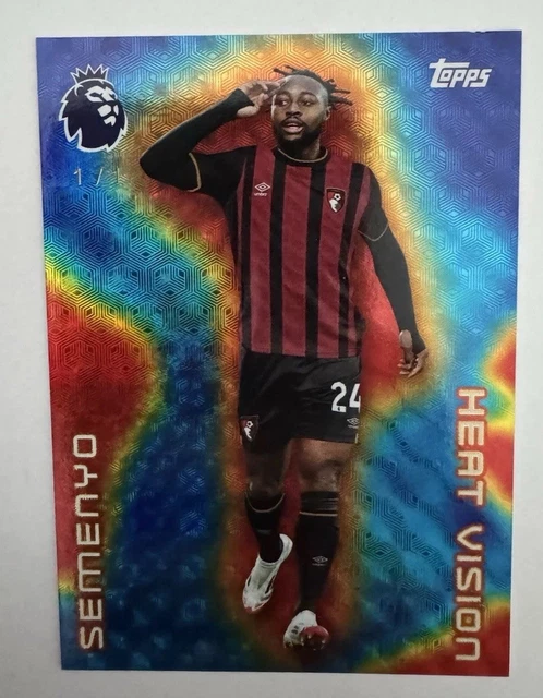 TOPPS PREMIER LEAGUE 2026 Antoine Semenyo Heat Vision 1/1 Bournemouth ...