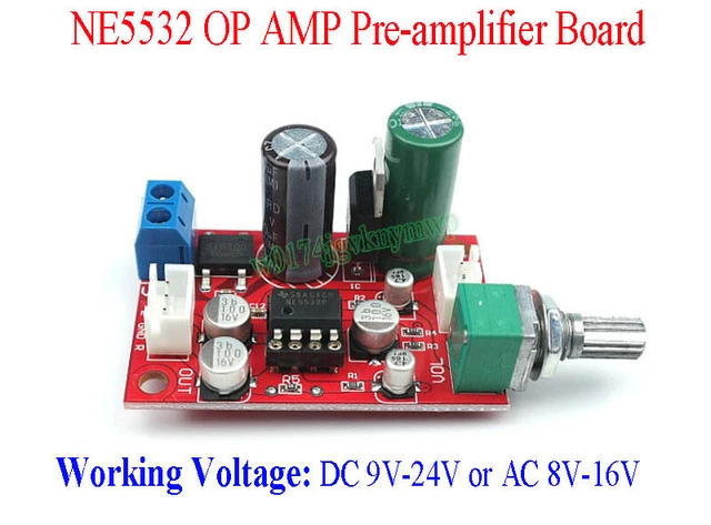 NE5532 OP AMP Preamp Pre-amplifier Board Single Power Supply With ...