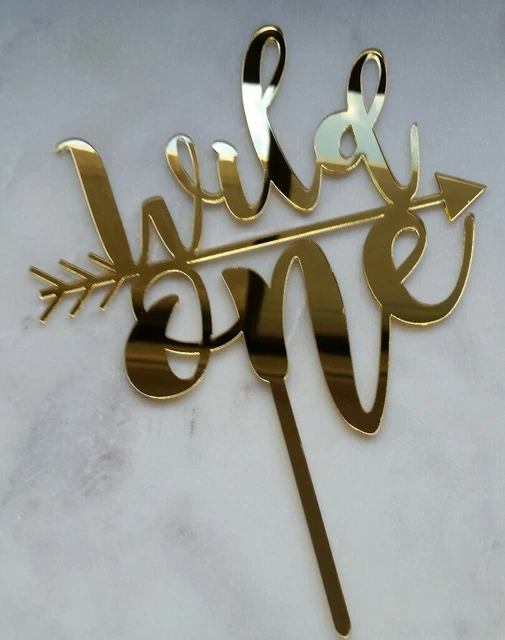 1ST BIRTHDAY WILD One Arrow Boho Birthday Mirror Cake Topper 14*10.5Cm ...