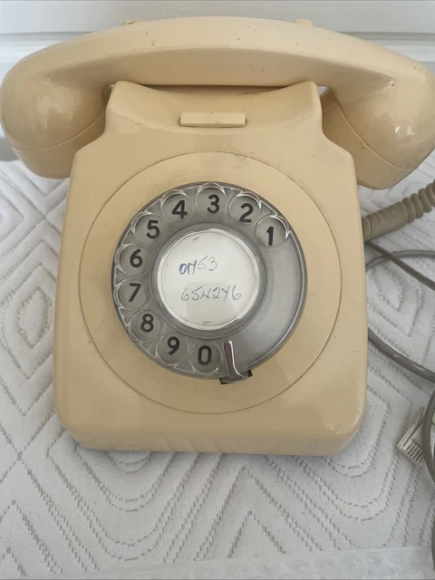 ROTARY DIAL TELEPHONE Cream 1980s retro, non working £10.78 - PicClick UK