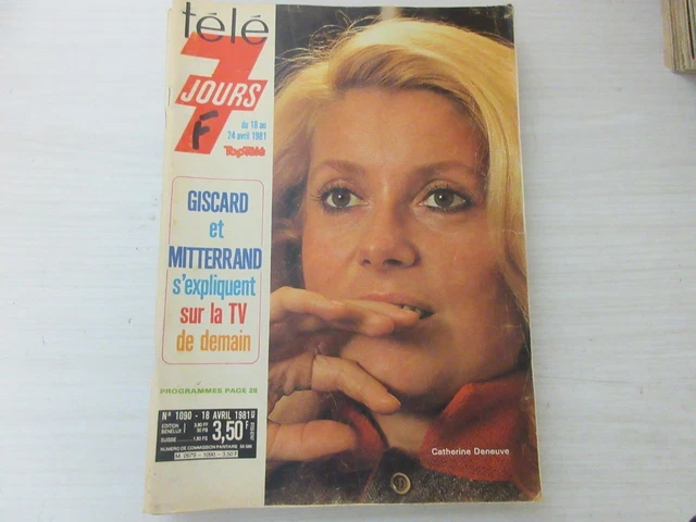 TELE 7 JOURS 1090 04.1981 Deneuve Trenet Sheila Mondy Evenou Pellegrin ...