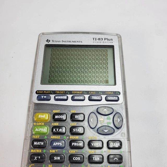 TEXAS INSTRUMENTS TI-83 Plus Silver Edition Graphing Calculator Clear ...