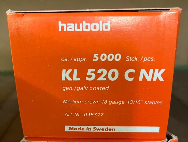 HAUBOLD 503174 Klammern 1,15x35 mm KL 535 C NK Elektro Galv. Indoor 5000 Stück EUR 44,00 ...