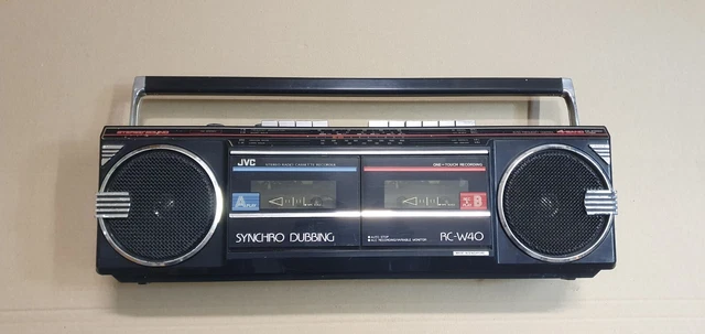 JVC RC-W40 RADIO Stereo Doppia Cassetta Registratore/Ghettoblaster RARO ...