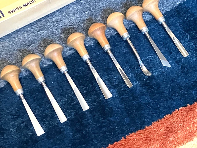 SET OF (8) Pfeil Swiss Made PALM CARVING TOOLS w/Rack $219.00 - PicClick