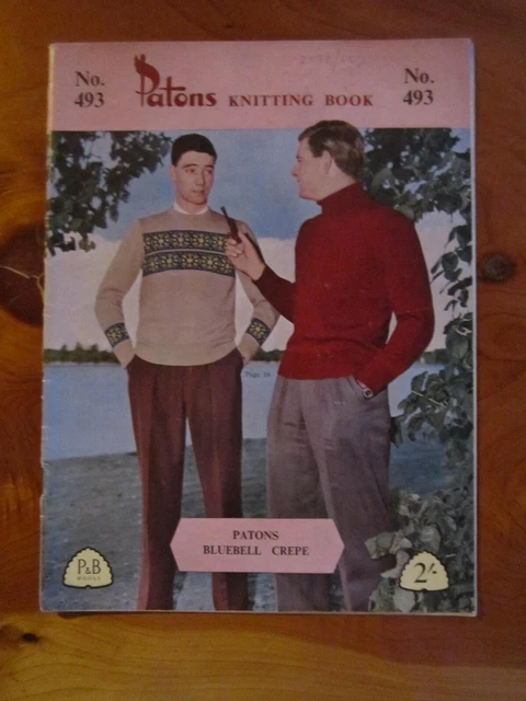 VINTAGE KNITTING PATTERN Book Patons No. 493 Great **Must See EUR 1,23 ...
