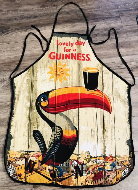 GUINNESS &TOUCAN ON Weathervane" Kitchen Apron (New Version) Gilroy ...