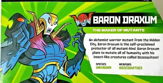 PLAYMATES RISE OF The Teenage Mutant Ninja Turtles Baron Draxum Action ...