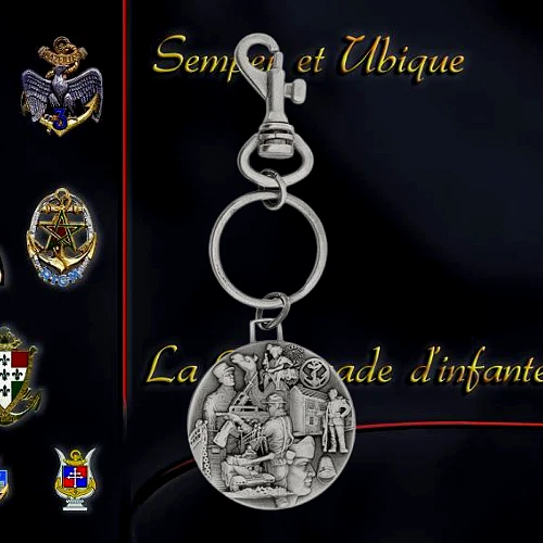 TROUPES DE MARINE - Porte-clefs militaire en "3d" (TDM & Armées) EUR 9 ...