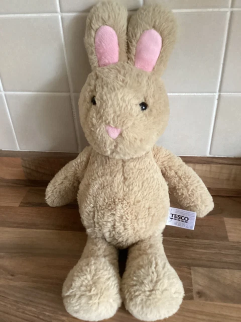 TESCO BOBBIE THE Bunny Rabbit Beige Pink Ears Soft Toy Happy Easter ...
