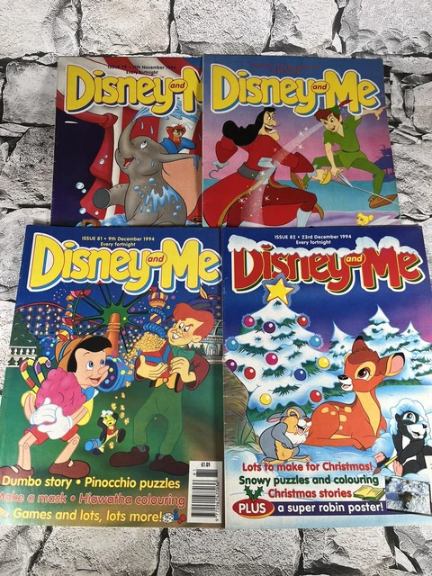 DISNEY AND ME magazine issue 79 80 81 82 Vintage 1994 £12.99 - PicClick UK