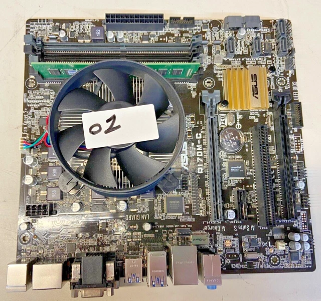 ASUS Q170M-C LGA1151 DDR4 Micro-ATX Motherboard w/ i7 CPU & 8GB RAM ...