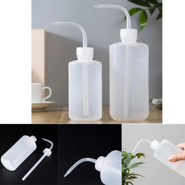 250/500ML SQUEEZE CURVED Transparent Water Bottle Spray Plants Flower ...
