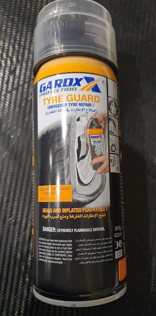 GARDX TYRE GUARD Emergency Tyre Repair Sealant 433ml Temporary Sealant ...