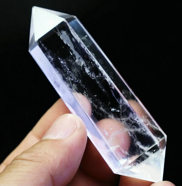 BAGUETTE OBÉLISQUE NATURELLE pure et claire cristal quartz double point ...