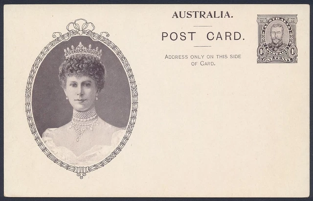 AUSTRALIA POSTCARD 1911 Coronation 1d black Queen, buff reverse. $66.49 ...