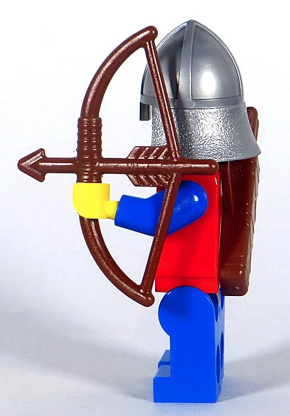 LEGO CASTLE - Lion Knight Archer Minifigure, Short Sword Bow Quiver ...