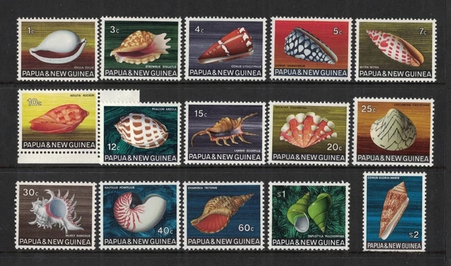1968 PAPUA NEW Guinea Sea Shells SG 137/51 muh set $14.40 - PicClick AU