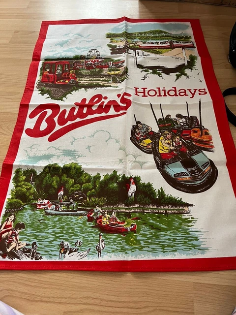 NEW BUTLINS SKEGNESS Tea Towel From The 1980’s £3.50 - PicClick UK