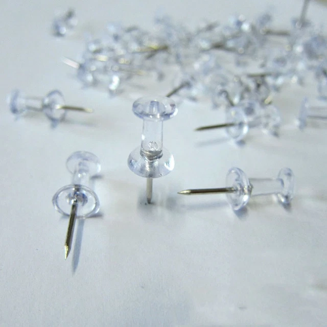200 PCS MAP Tack Pushpins Clear Thumbtacks for Wall Bulletin Board $19. ...