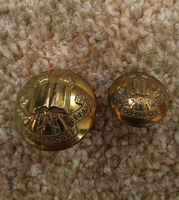 BRITISH ARMY EDUCATION Corps brass buttons £2.51 - PicClick UK