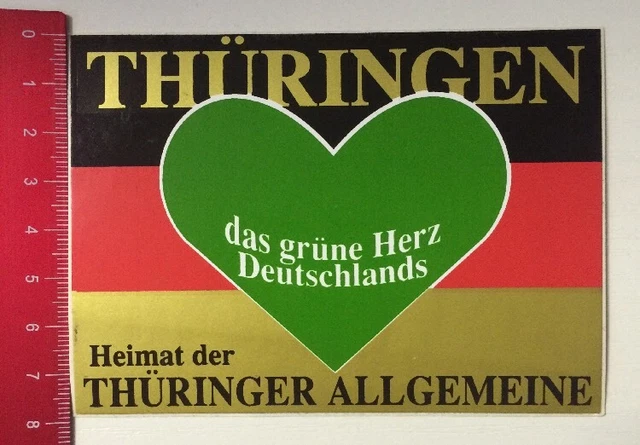 AUFKLEBER/STICKER: THÜRINGEN - Das Grüne Herz Deutschlands (040416138 ...
